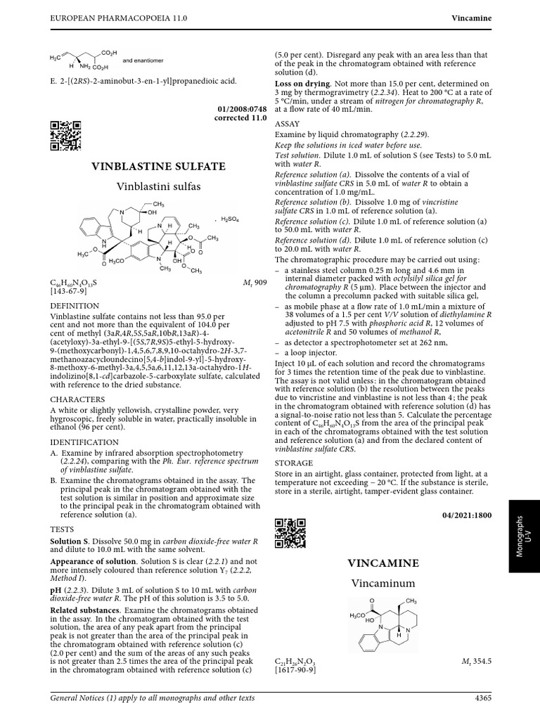Vincamine | PDF | Solubility | Chromatography
