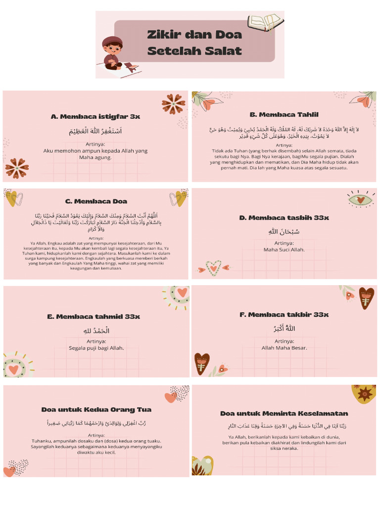 ZIKIR DAN DOA SETELAH SOLAT | PDF