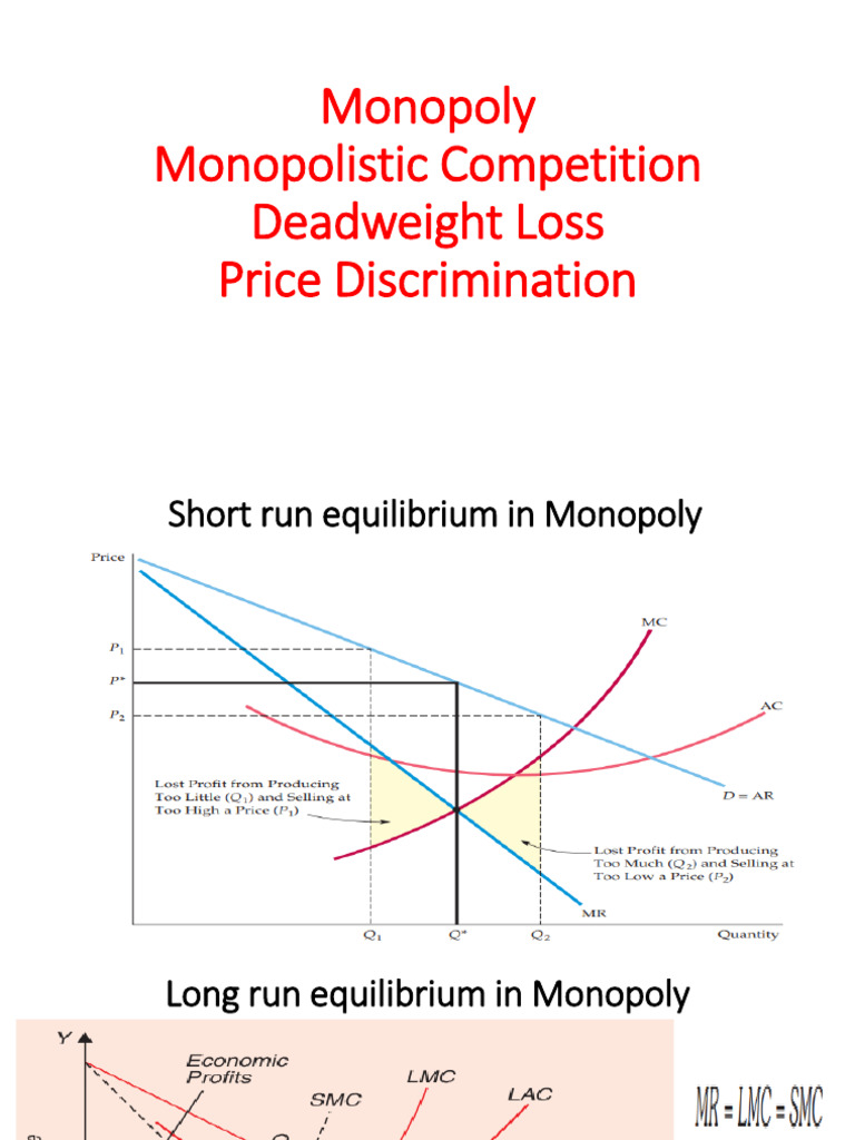 Class 20 Monopoly and Monopolistic, DL and PD | PDF | Monopoly | Price ...