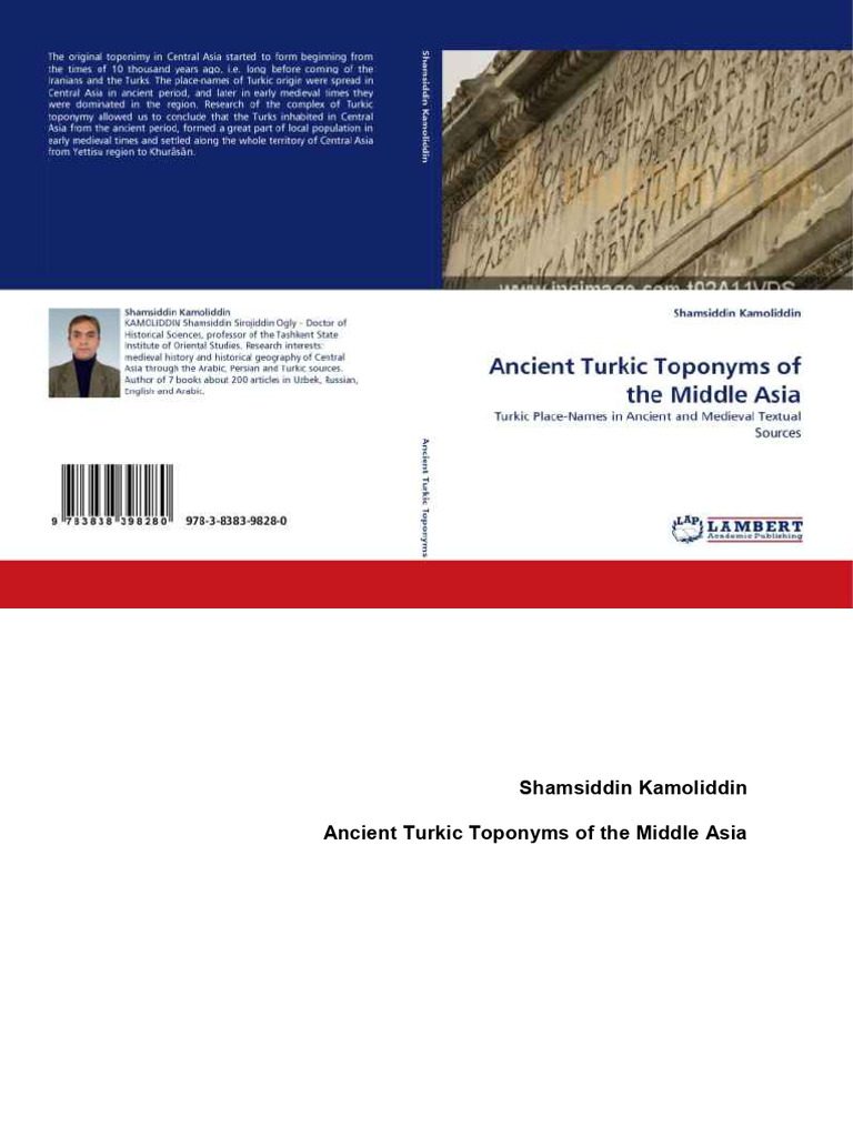 Kamoliddin Sh. Ancient Turkic Toponyms of The Middle Asia | PDF ...