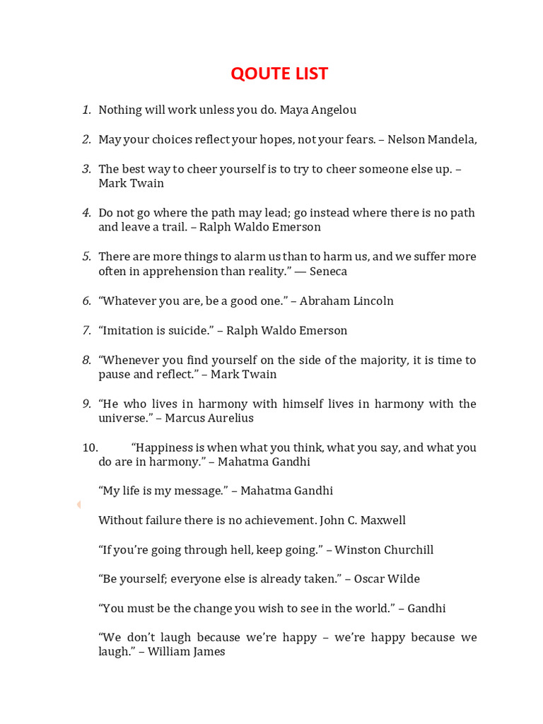 Qoute List Converted | PDF