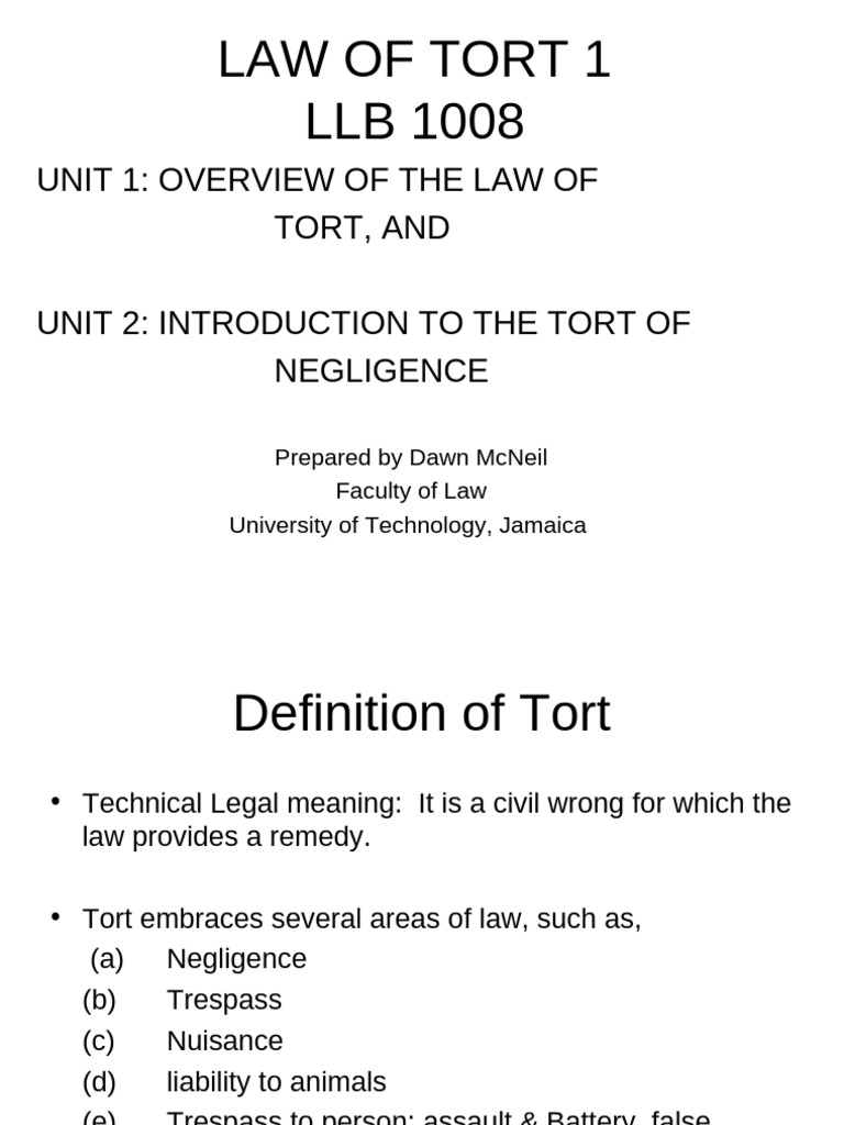 Lect. 1.2 Tort Introduction (Nature) | PDF | Tort | Damages