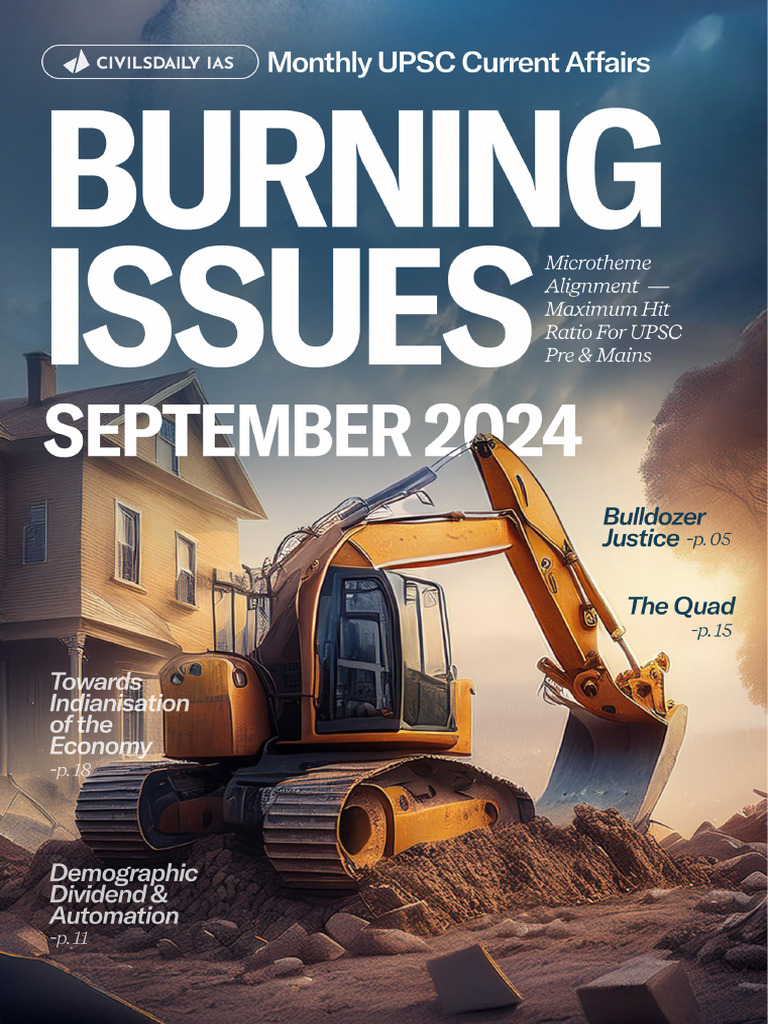 Civilsdaily Burning Issues Sept2024 | PDF | Welfare | Poverty