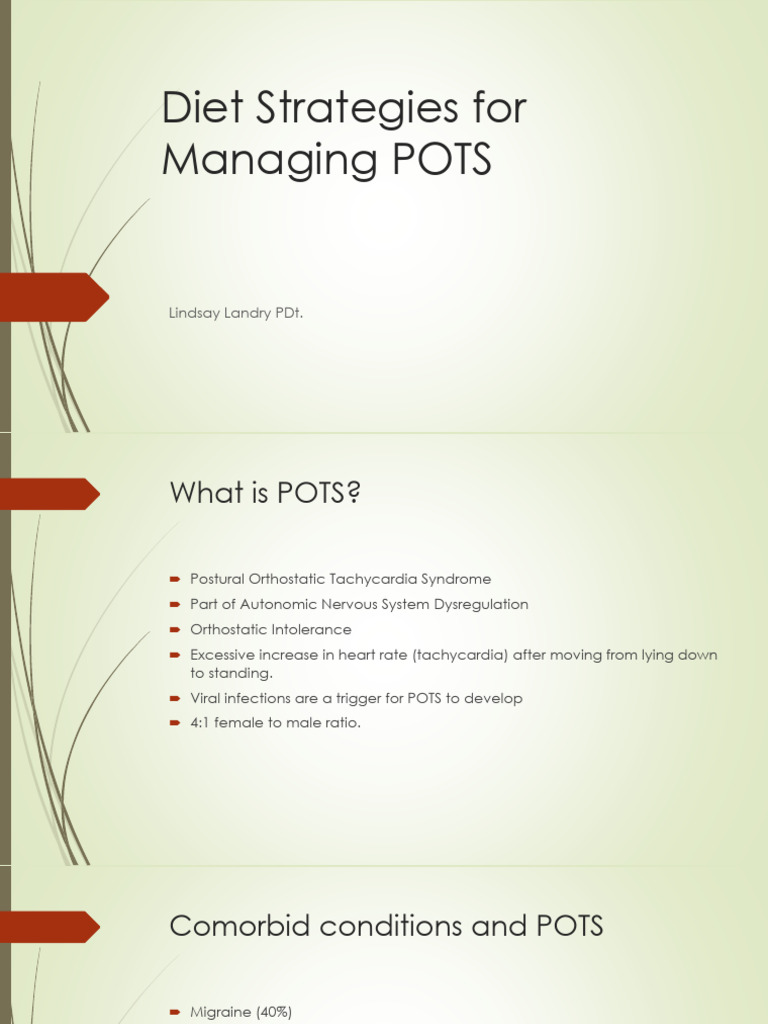 Diet Strategies For Managing POTS | PDF | Clinical Medicine | Diseases ...