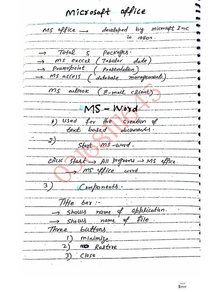 Ms Word, Microsoft Office Important Notes For LDC, UDC, Assistant, and ...