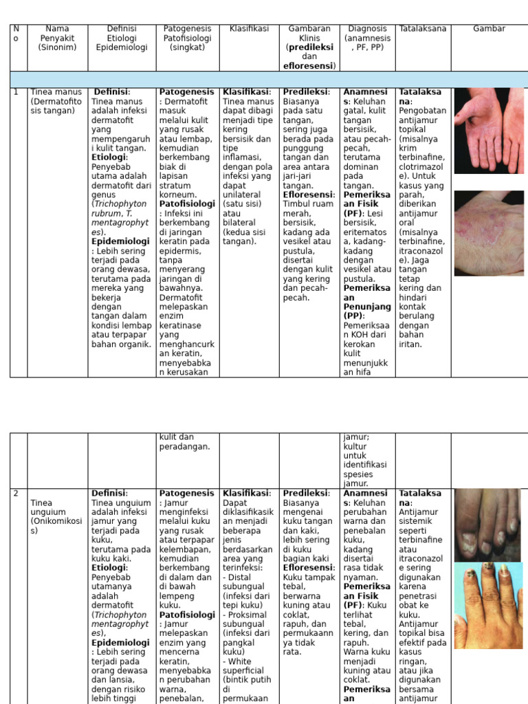 Tinea Manus: Penghindaran Dermatofit | PDF