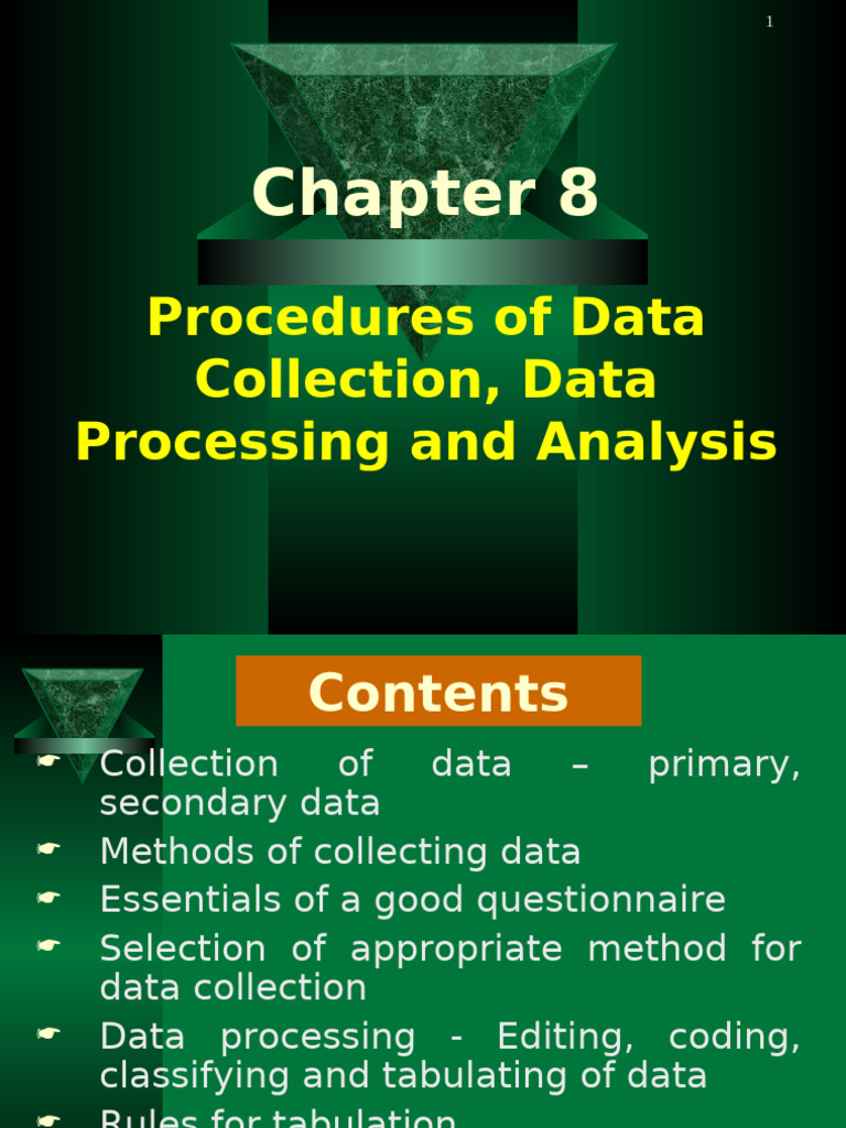 Procedures of Data Collection, Data Processing and Analysis | PDF | Questionnaire | Data