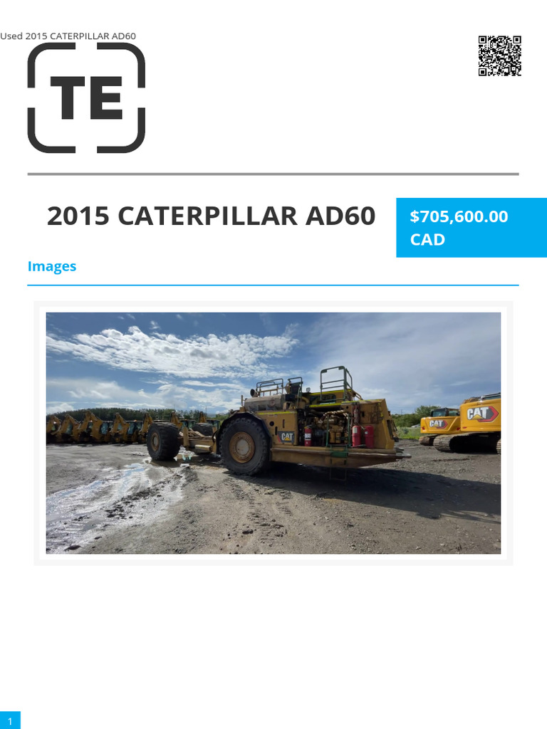 2015 Caterpillar Ad60 | PDF | Credit Card | Payments