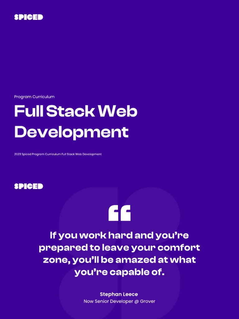 SpicedAcademy FSWD Curriculum | PDF | Web Application | Java Script