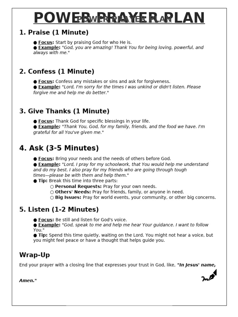 Structured Prayer Guide | PDF