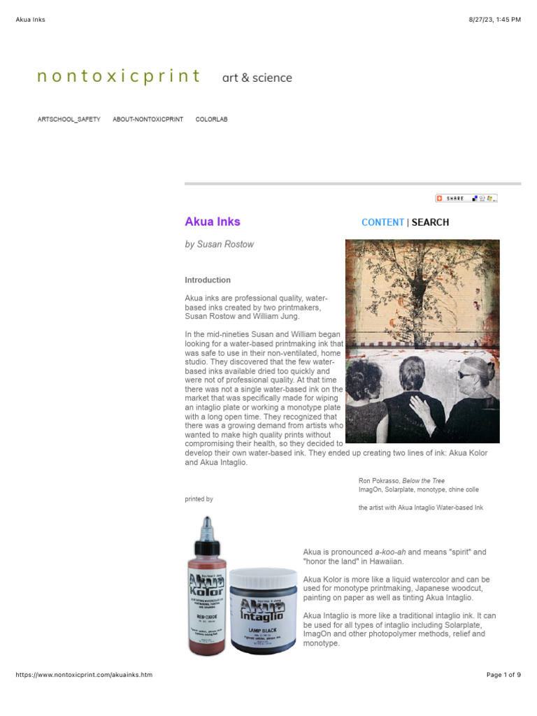 Akua-Inks | PDF | Printmaking | Pigment