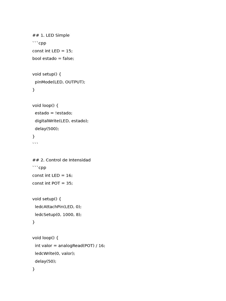Codigos Retos ESP32 | PDF | Software Engineering | Computer Programming