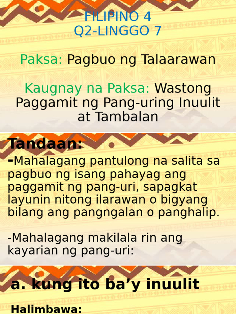 Filipino 4-Q2-Week 7 | PDF