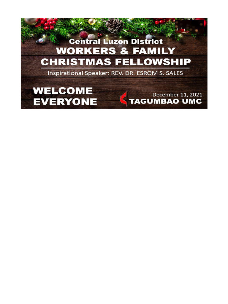 Workers and Family Christmas Fellowship | PDF | Religious Belief And ...