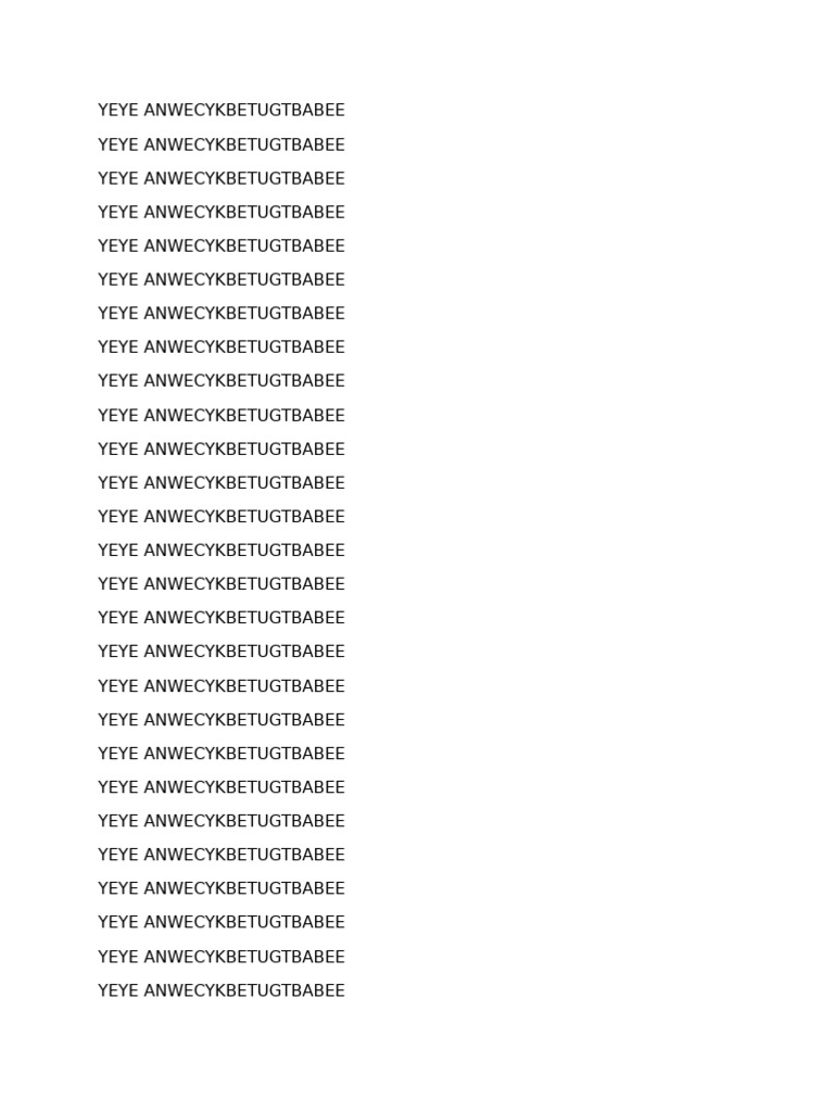 Yeye Anwecykbetugtbabee | PDF