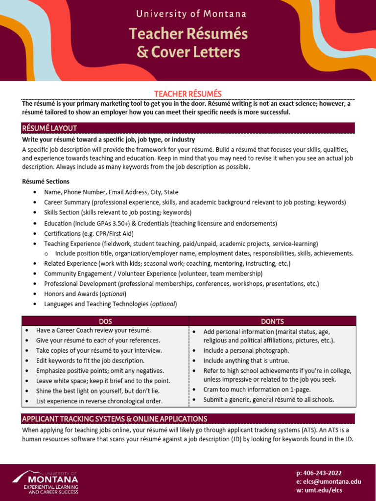 Effective Teacher Résumé Guide | PDF | Résumé | Behavior Modification