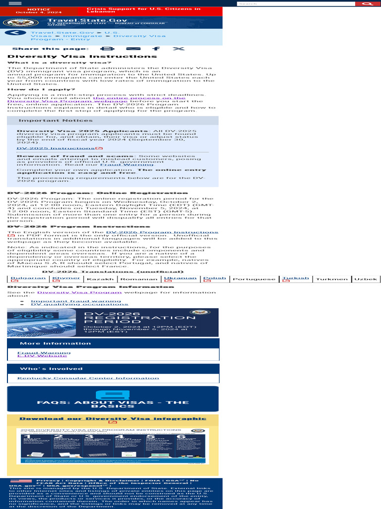 Diversity Visa Instructions | PDF | Travel Visa | Immigration