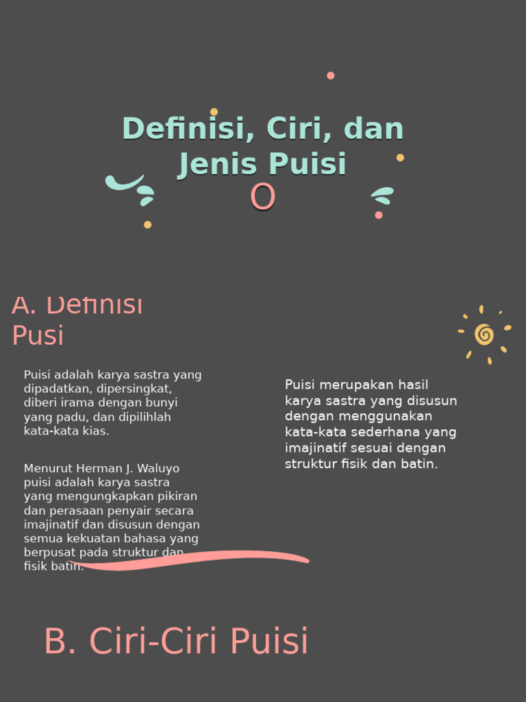 Definisi dan Jenis-Jenis Puisi | PDF