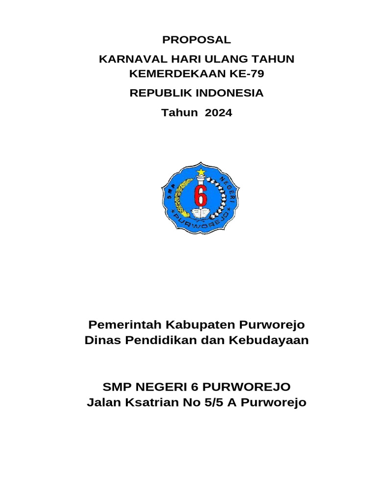 Proposal Karnaval HUT Kemerdekaan RI ke-79 | PDF | Perjalanan | Agama ...