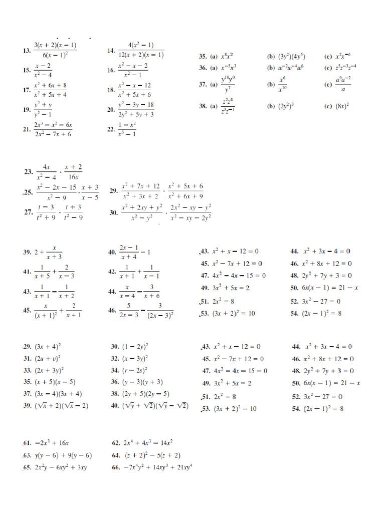 Repaso Algebra | PDF