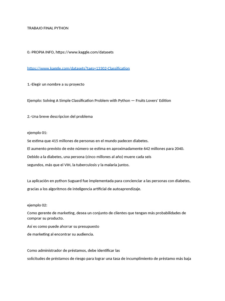 Trabajo Final Python | PDF | Matemáticas Aplicadas
