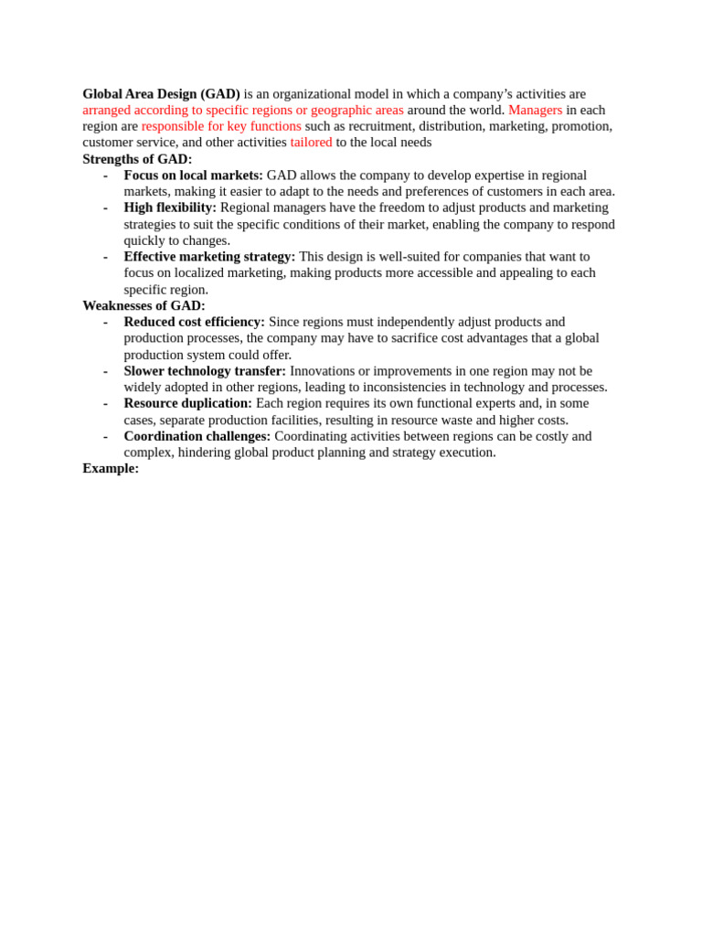 Global Area Design | PDF