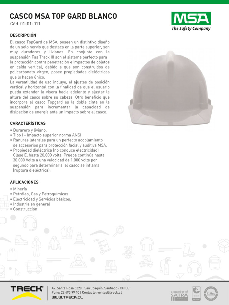Ficha Tecnica Casco de Seguridad 01-01-011-FT-07-06-2023 | PDF | Materiales