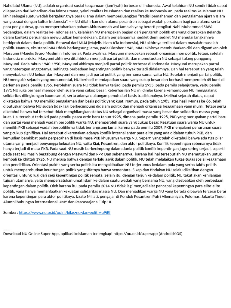 Sejarah NU | PDF