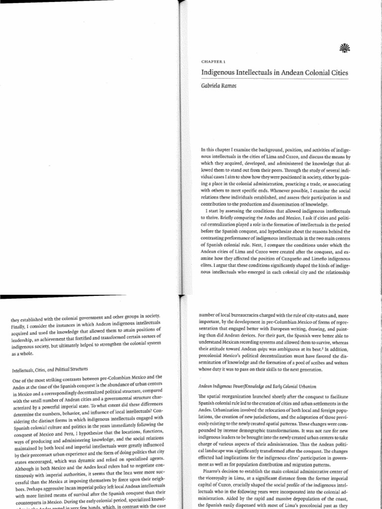 Indigenous Intellectuals in Colonial Andes | PDF | Inca Empire | Spanish Colonization Of The ...