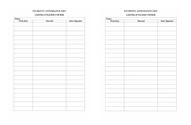 Student Attendance List | PDF