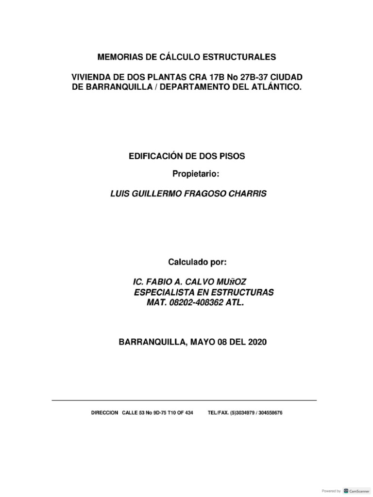 Memorias de Calculo Estructurales Vivien | PDF