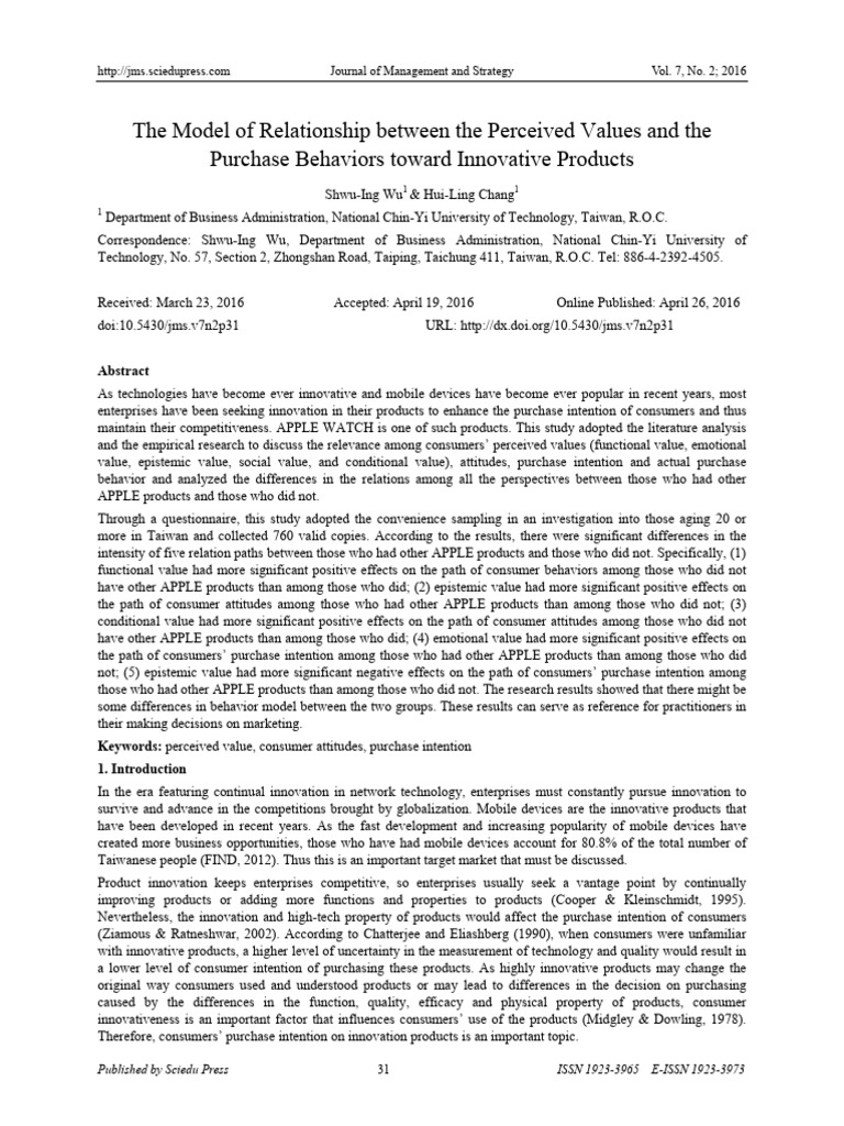 Jurnal Indikator PI Wu Chang 2016 | PDF | Attitude (Psychology) | Behavior