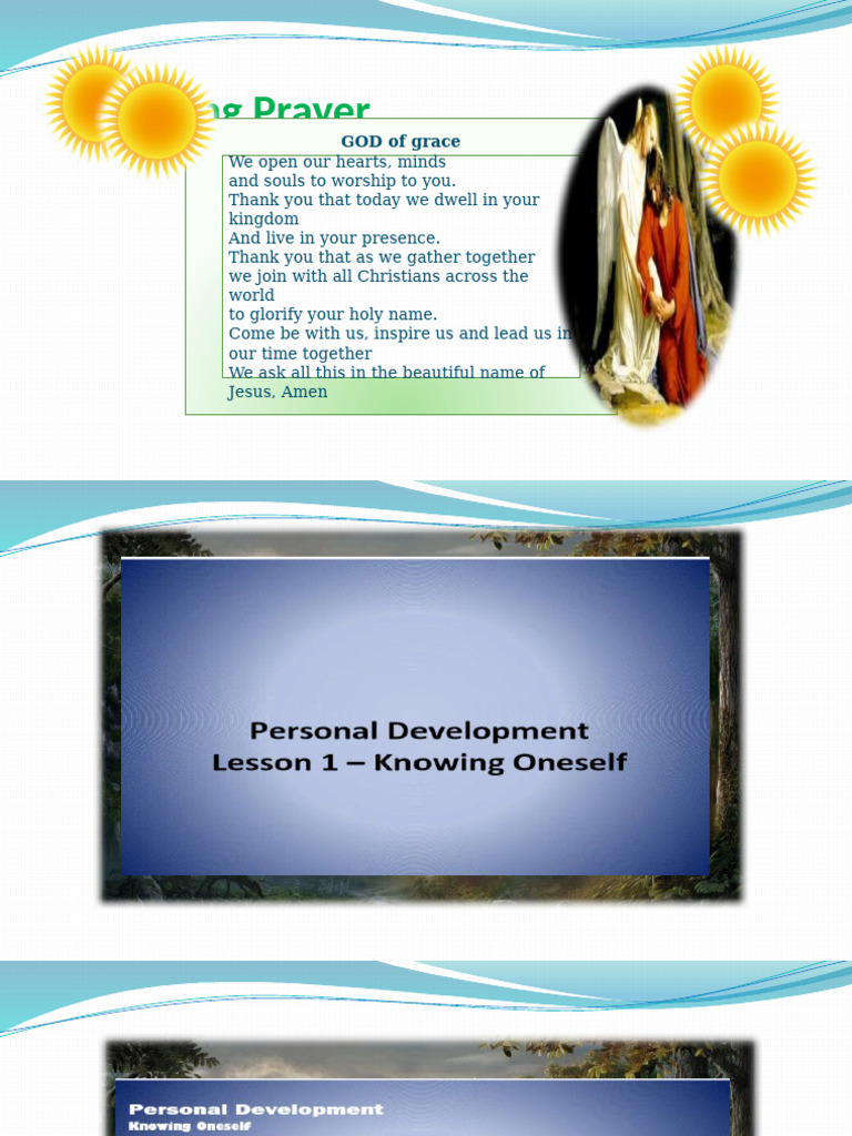 Personal Development and Self-Awareness Guide | PDF | Self Awareness ...