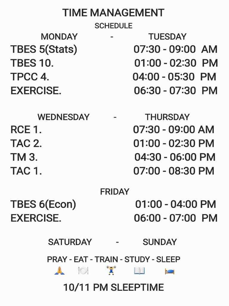 Schedule Time Management - 240714 - 234326 | PDF
