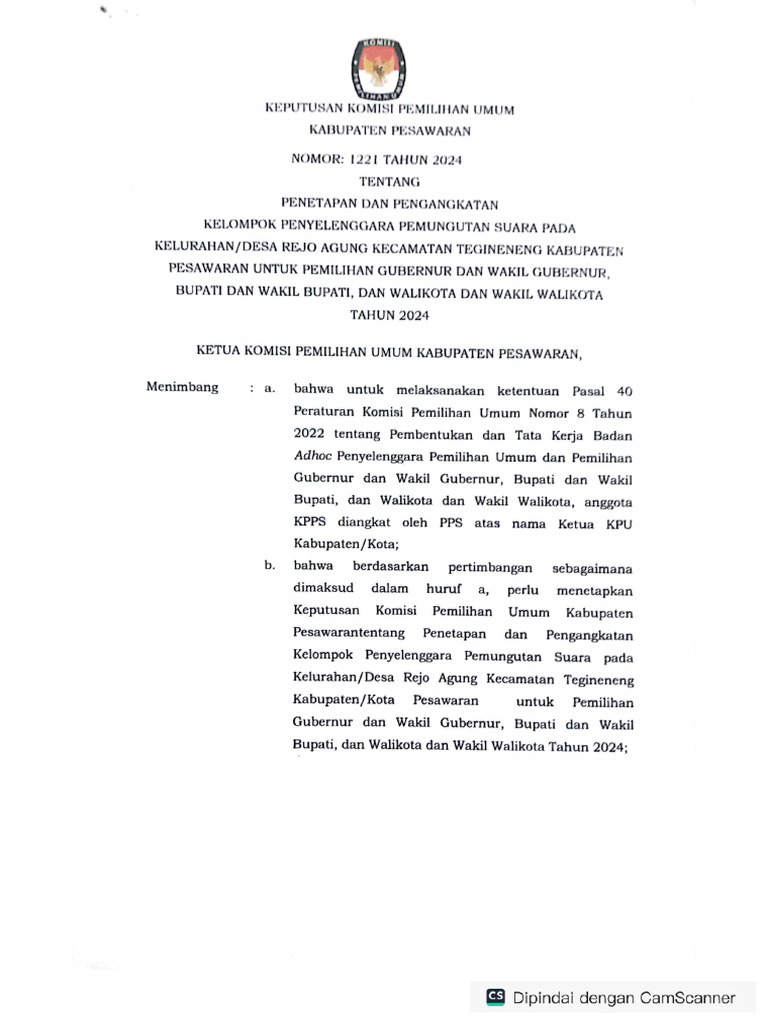 Rejo Agung SK Kpps | PDF