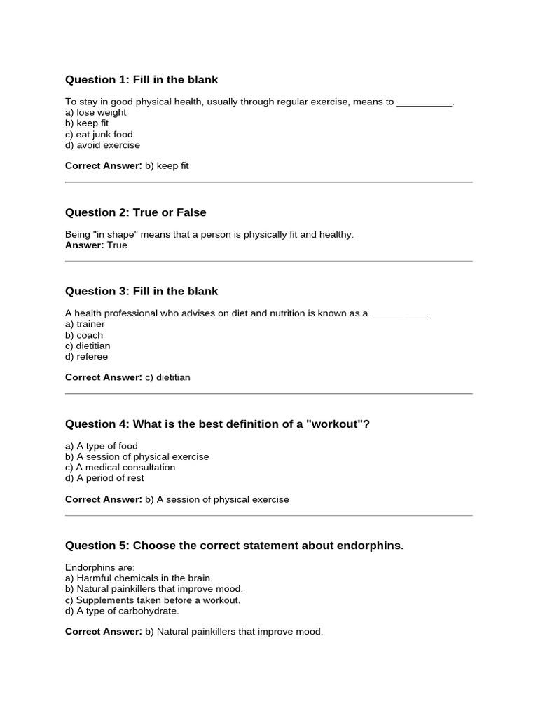 Fitness Vocabulary and Health Terms | PDF | Healthy Diet | Physical Fitness