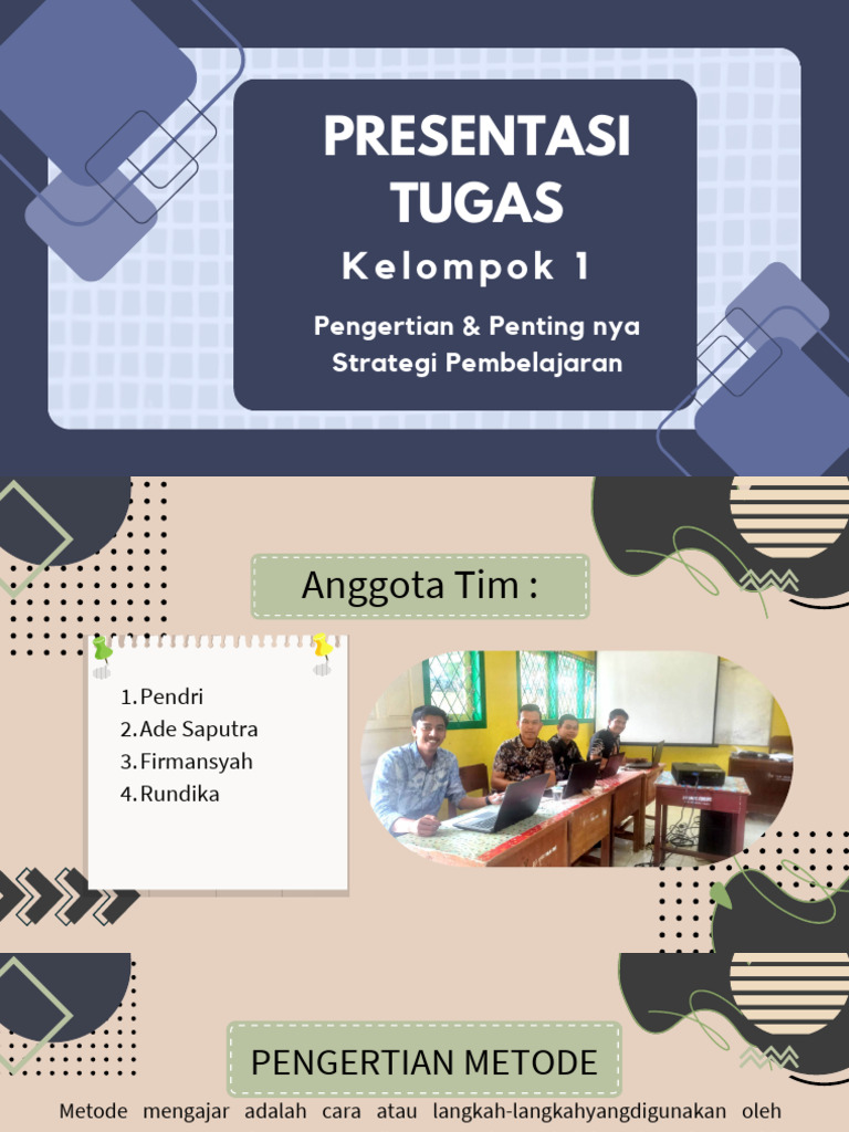 Pengertian & Penting Nya Strategi Pembelajaran Klmpok 1 | PDF