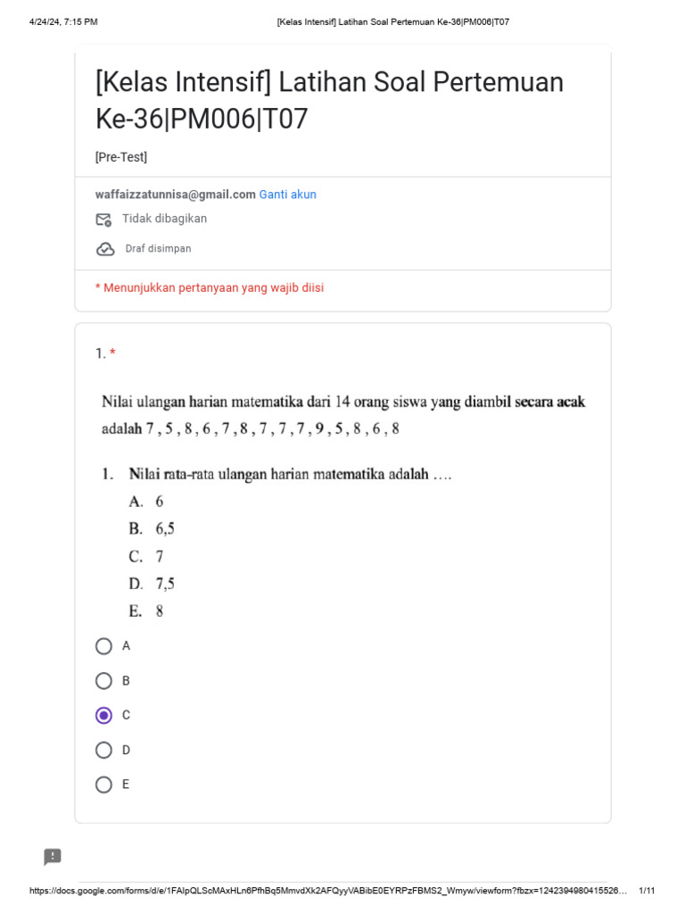 (Kelas Intensif) Latihan Soal Pertemuan Ke-36 - PM006 - T07 Lala | PDF | Computers