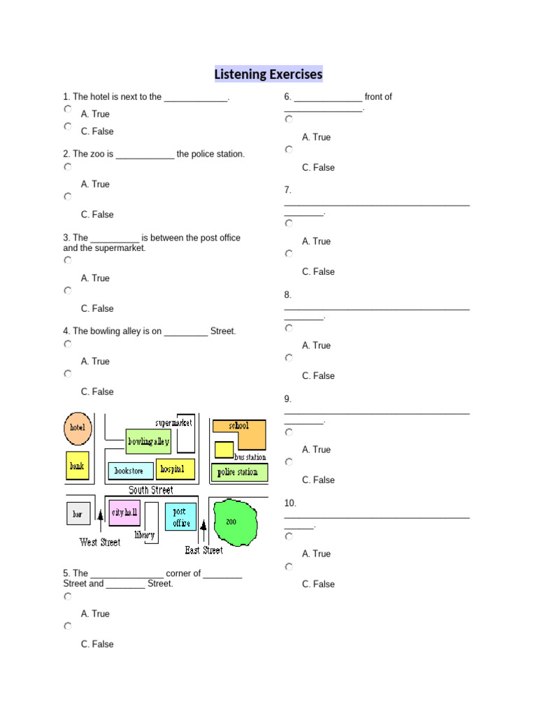 Listening Exercises Direction | PDF