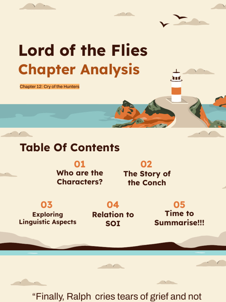 Lord of The Flies - Chapter 12 Cry of The Hunters | PDF | Syntax