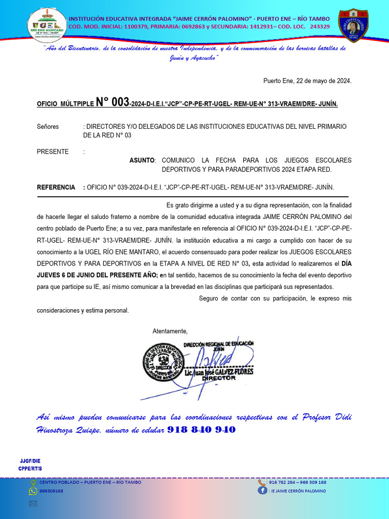 Oficio Jedp 2024 | PDF