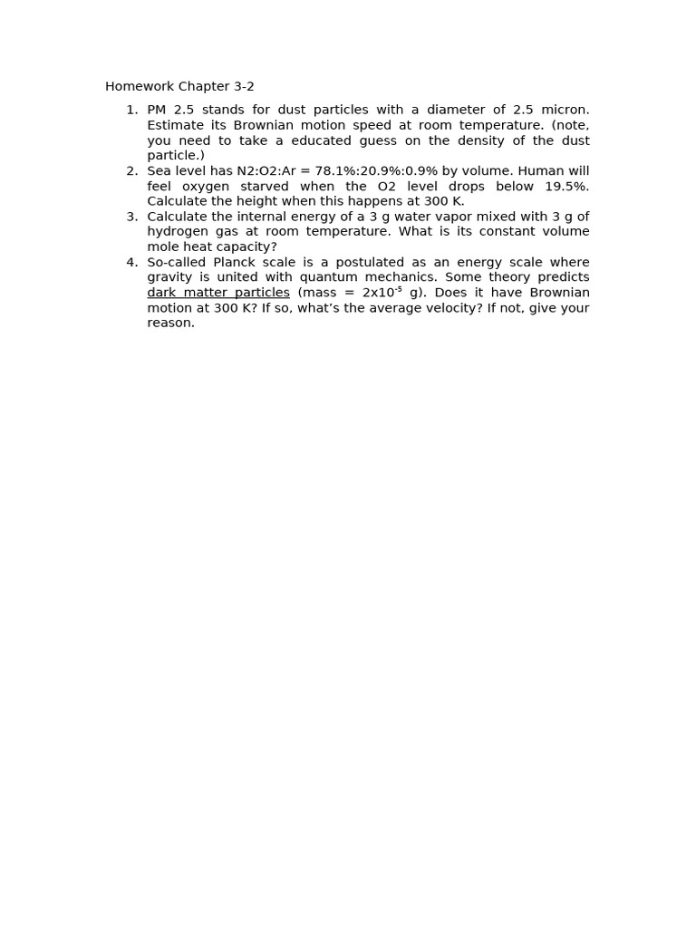 Homework Chapter 3-2 | PDF