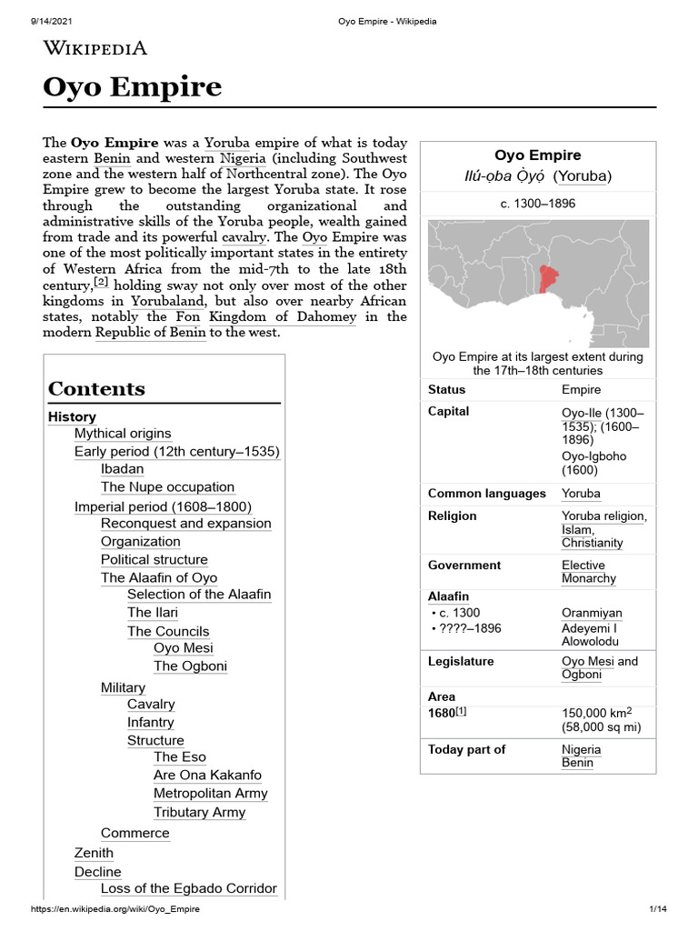 Oyo Empire - Wikipedia-1 | PDF