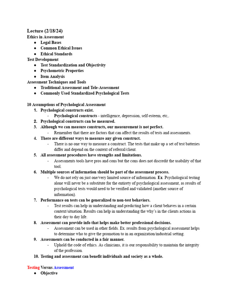 Psychological Assessment | PDF | Wechsler Adult Intelligence Scale ...