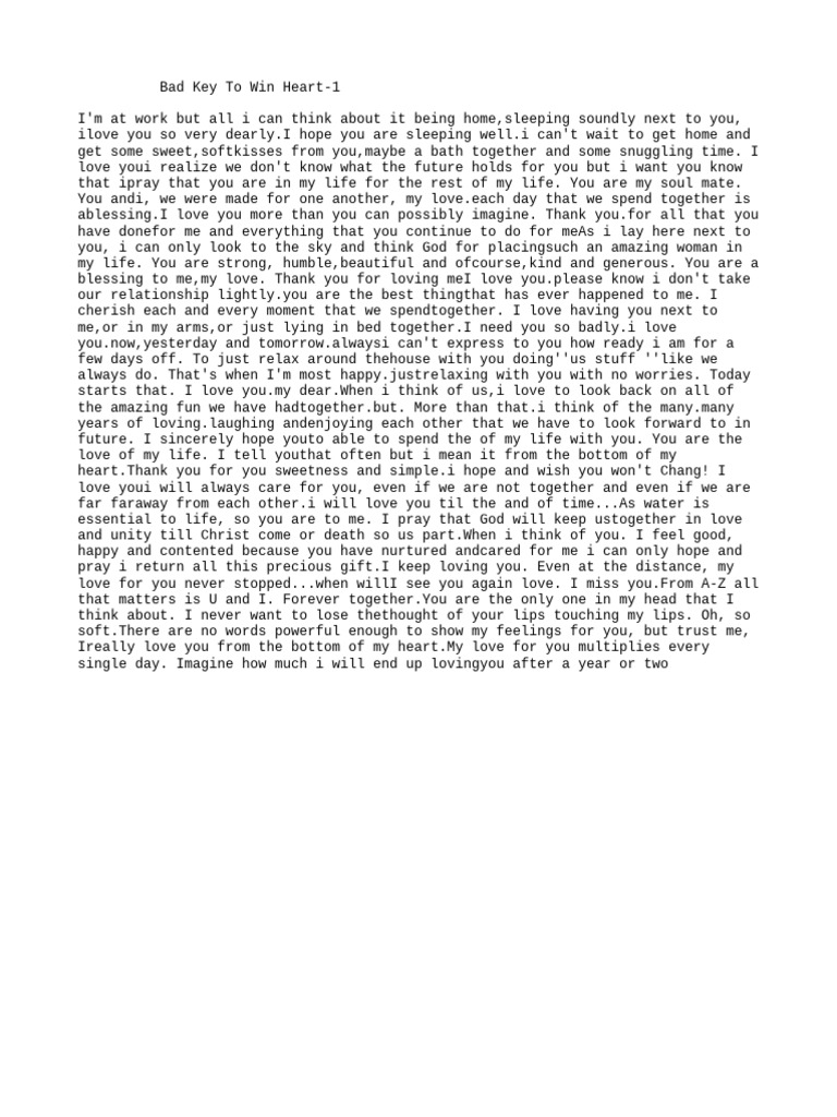 Bad Key To Win Heart-1 | PDF