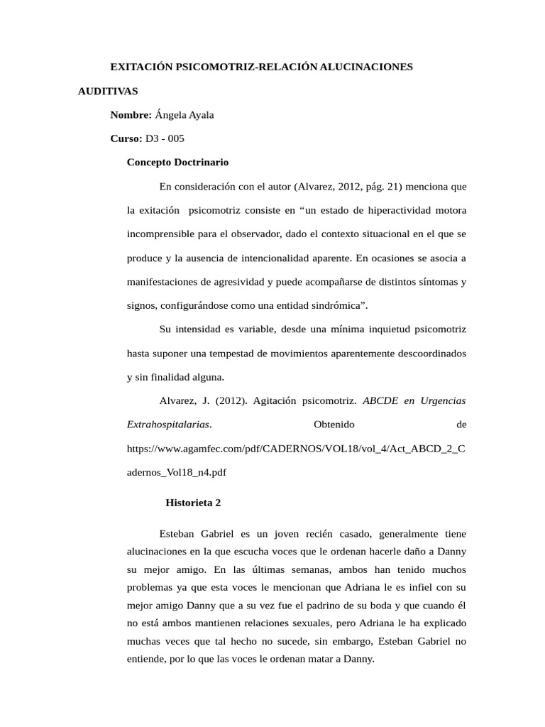 Exitación Psicomotriz | PDF | Homicidio | Castigos