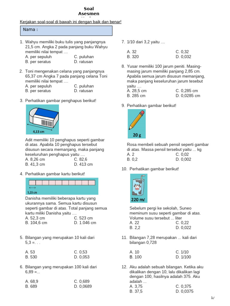 Soal Matematika - Bilangan | PDF