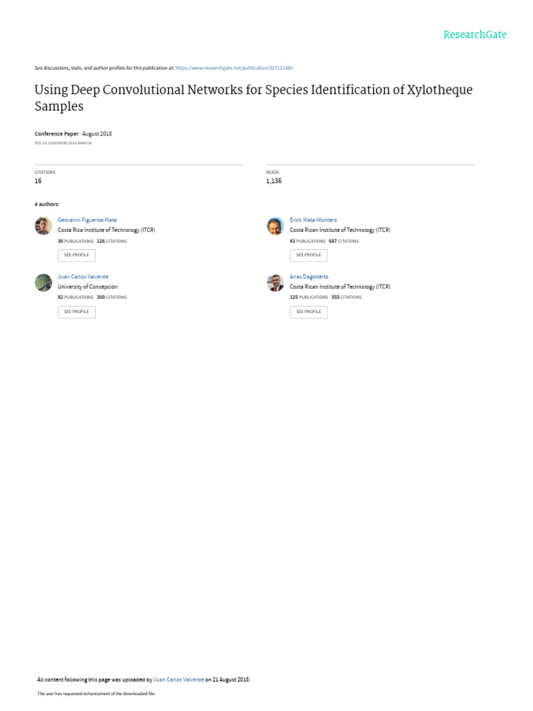Using Deep Convolutional Networks For Species Identification of Xylotheque Samples | PDF | Deep ...
