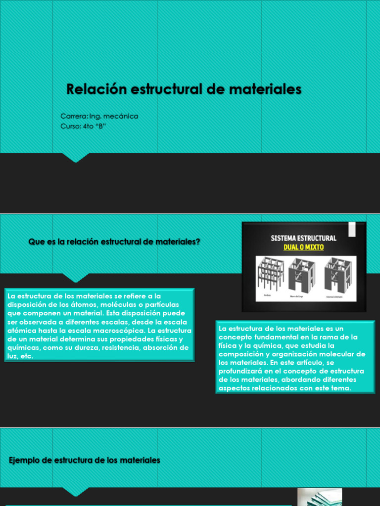 Relación Estructural de Materiales | PDF
