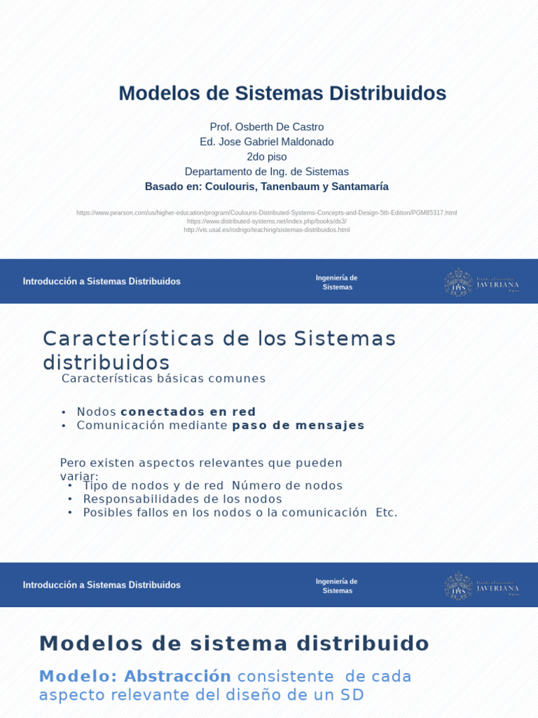 SD - 02 - Modelos de Sistemas Distribuidos | PDF | Computación ...